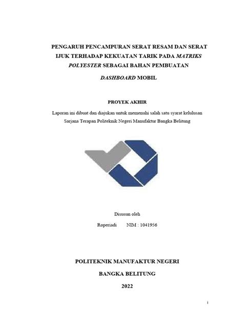 Pengaruh Pencampuran Serat Resam Dan Serat Ijuk Terhadap Kekuatan Tarik