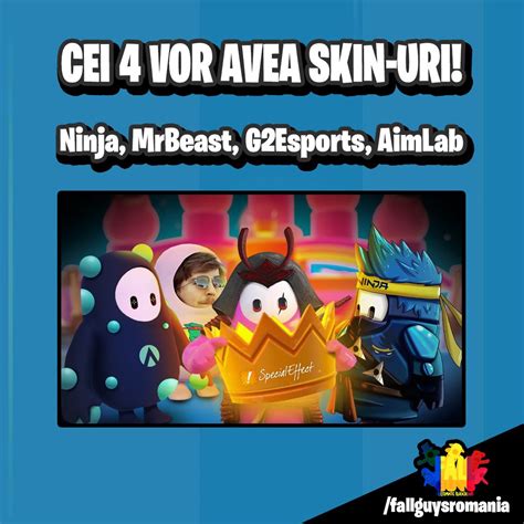 Cei 4 Vor Avea Skin Uri In Fall Guys Fall Guys Romania
