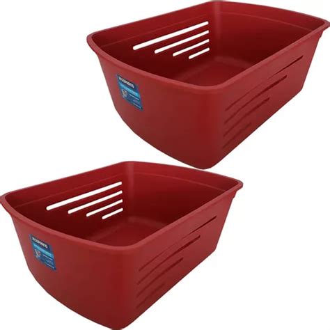 Kit 2 Cestos Organizadores Multiuso Caixas Plásticas Grandes Mercadolivre