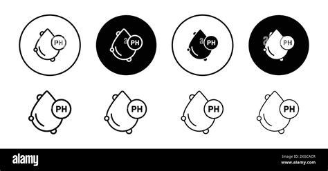 PH Value Icon Vector Logo Set Collection For Web App Ui Stock Vector