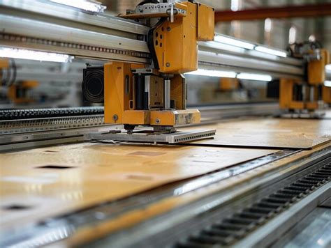 Automated Cutting Machine In Action Premium AI Generated Image