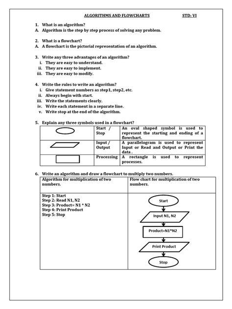 Algorithms And Flowcharts Pdf