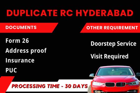 Duplicate RC Hyderabad Lost RC Hyderabad
