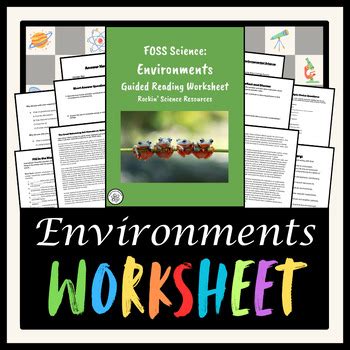 Environments Guided Reading Worksheet FOSS Science TPT