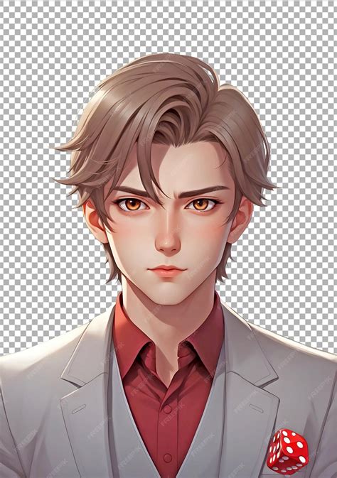 Premium Psd A Drawing Of A Man With A Red Eyes And A Gray Suit