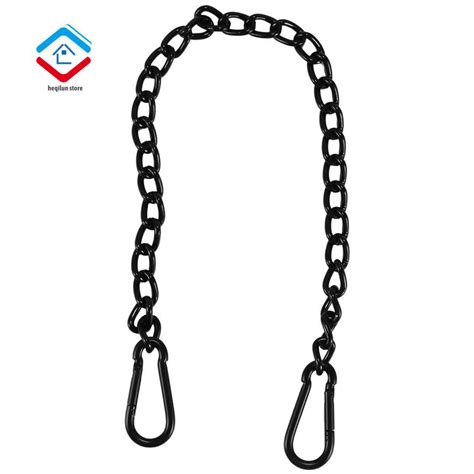 Steel Hanging Chair Chain With 2 Carabiners Heavy Duty Porch Swing