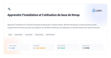 Apprendre Linstallation Et Lutilisation De Base De Nmap Labex