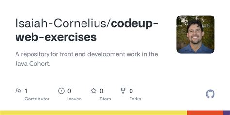Github Isaiah Cornelius Codeup Web Exercises A Repository For Front
