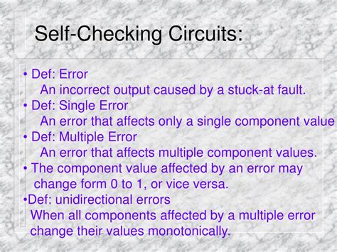 Ppt Self Checking Circuits Delay Insensitive Codes And Self Checking