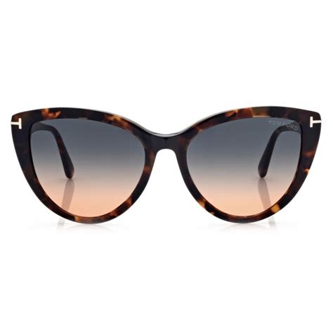 Tom Ford Isabela Sunglasses Cat Eye Sunglasses Light Havana