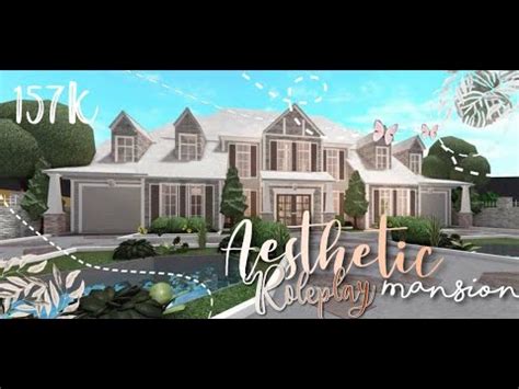 Roblox Bloxburg Aesthetic Roleplay Mansion No Large Plot House