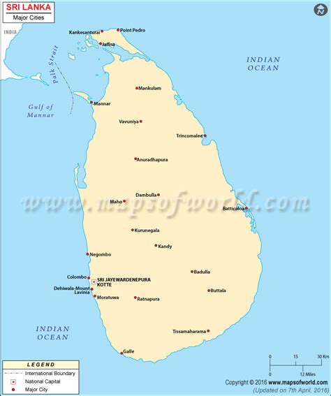 Sri Lanka Cities Map Cities In Sri Lanka
