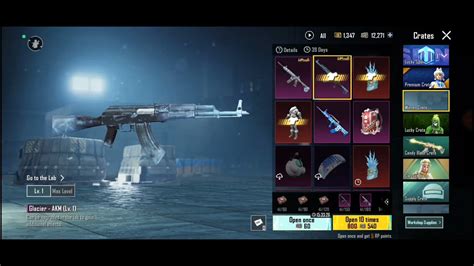 Finally M416 Glacier Akm Glacier Bgmi M416 Crate Opening Youtube