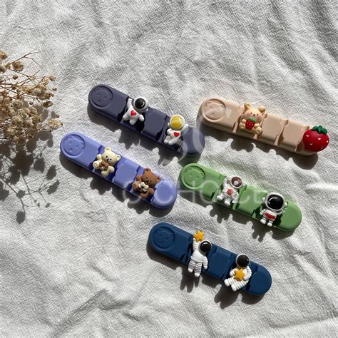 Diy 電纜管理器矽膠 Usb 電纜繞線器用於鼠標耳機耳機耳機線的柔性電纜固定器 蝦皮購物