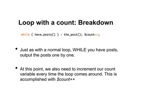 Anatomy Of The Wordpress Loop Ppt