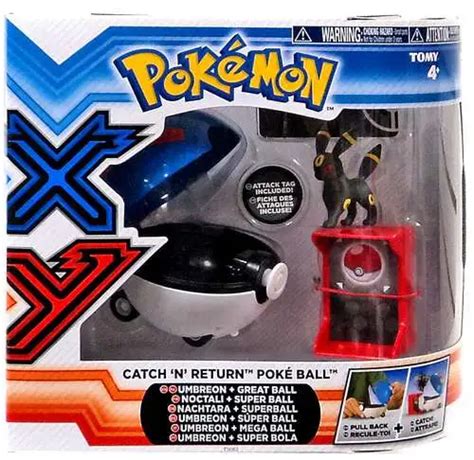 Pokemon Catch N Return Pokeball Umbreon Great Ball Figure Set Tomy Inc