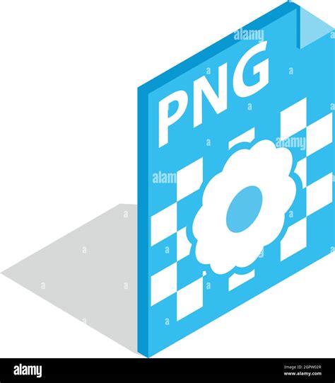 Png Image File Extension Icon Isometric 3d Style Stock Vector Image