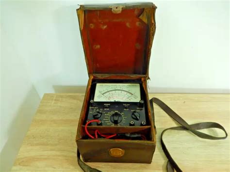 Rare Vintage Taylor Model 88b Test Meter Steam Punk Untested In Leather