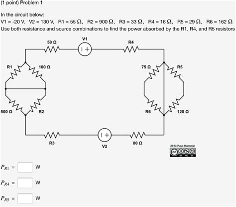 Solved Point Problem In The Circuit Below V V Chegg Com