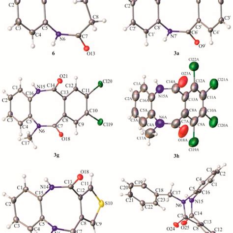 Molecular Structure Of 9a And 9c With Crystallographic Atom Numbering