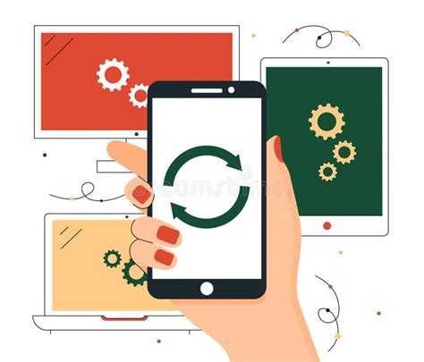 All Device Synchronization Stock Vector Illustration Of Metaphor