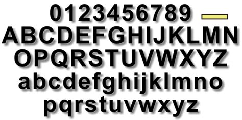 Arial Bold Flat Cut Numbers And Letters