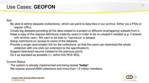 Research Data Collections WG Plenary Barcelona Ppt Download