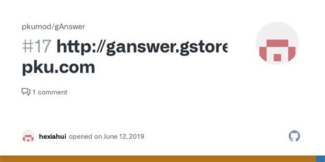 ganswer gstore · issue 17 · pkumod ganswer · github