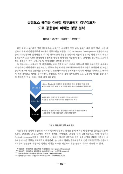 유한요소 해석을 이용한 침투도랑의 강우강도가 도로 공용성에 미치는 영향 분석 Koreascholar