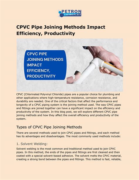 Cpvc Pipe Fittings Manufacturing Process At Jerry Grantham Blog