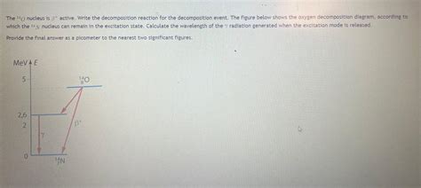 Solved The O Nucleus Is Active Write The Decomposition Chegg
