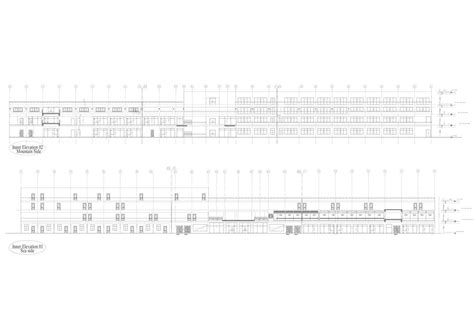 Cinema Design Elevation With Facade Details Autocad Dwg Drawing