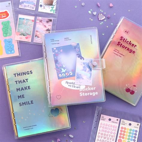A5 스토리지 바인더 3types 6공 바인더 콜렉트북 스티커 포카 포토카드 아이돌 굿즈 포토티켓 다꾸 보관 폴라로이드