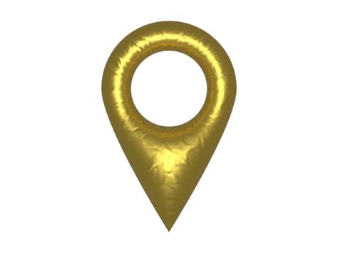 Premium Vector 3d Golden Map Pointer Flat Design