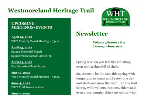 Newsletter WHT