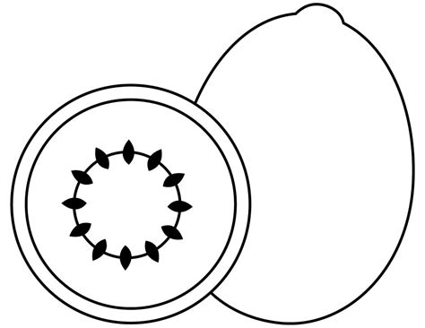 Coloriage Kiwi Et Demi Dessin Gratuit Imprimer