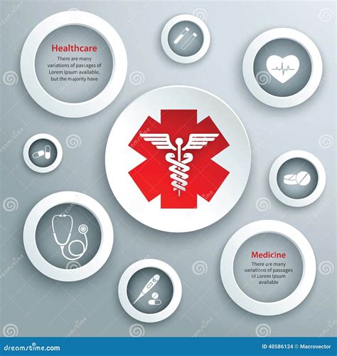 Medische Document Symbolen Vector Illustratie Illustration Of Embleem