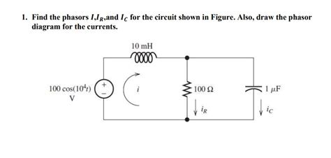 solved find the phasors i ir and ic for the circuit shown