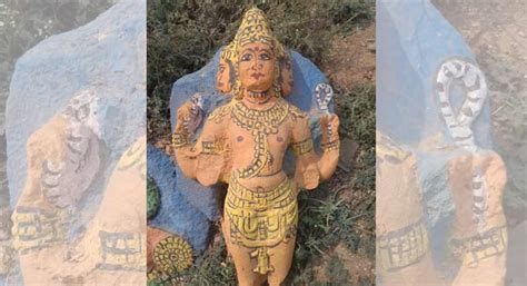 Rare Brahma Sculpture Found In Siddipets Cheriyal Telangana Today