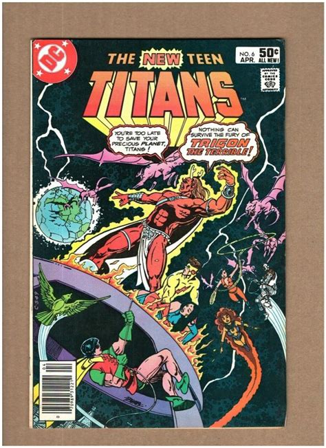 New Teen Titans 6 Newsstand Dc Comics 1981 Trigon Raven Starfire Vgfn