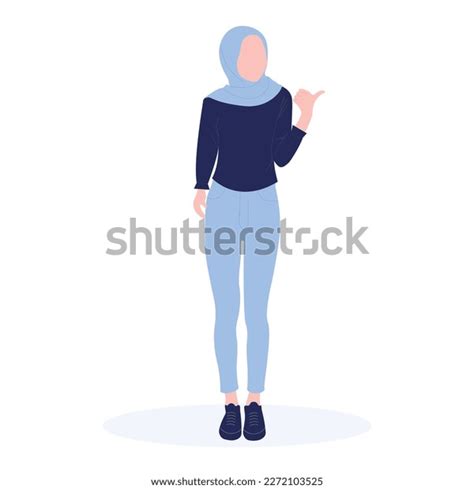 Muslim Woman Wearing Hijab Vector Illlustration Stock Vector Royalty