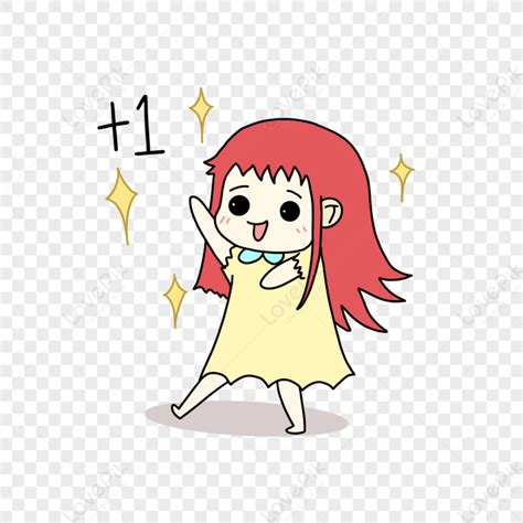 만화 소녀 식 팩 행복 Png 일러스트 무료 다운로드 Lovepik