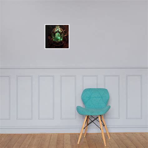 Wall Art Fantasy Steampunk Poster Of A Mini Magical Garden Lamp Etsy
