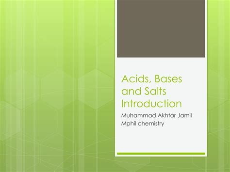 SOLUTION: Acids bases and salts 1 - Studypool