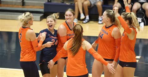 Virginia Volleyball Sweeps Virginia Tech On Senior Night Sports
