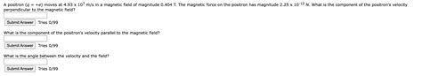 Solved Perpendicular To The Magnetic Field Tries 099 What