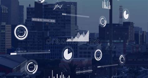 Animation Of Data Processing And Scope Scanning Over Cityscape Stock Footage Video Of Internet