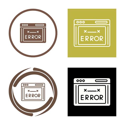 Error Code Vector Icon Vector Art At Vecteezy