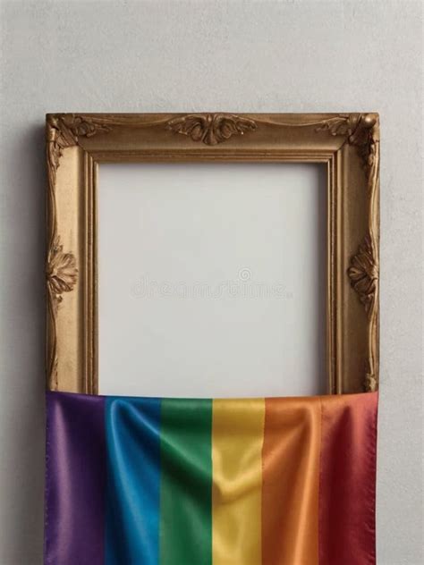 Framed Rainbow Flag A Vibrant Lgbt Stock Illustration Illustration Of