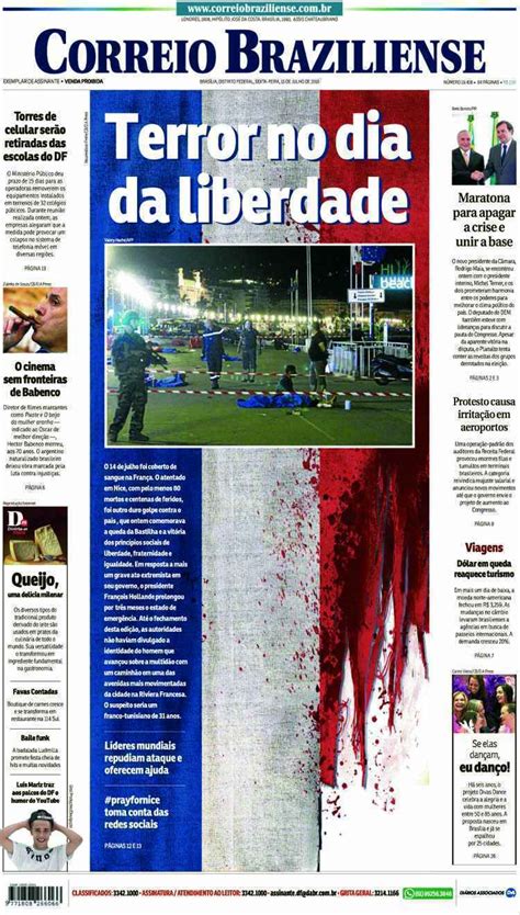 Confira A Capa Do Jornal Correio Braziliense Do Dia
